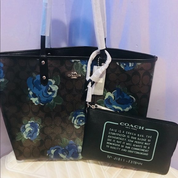 Coach | Bags | Coach Signature Jumbo Floral Tote | Poshmark